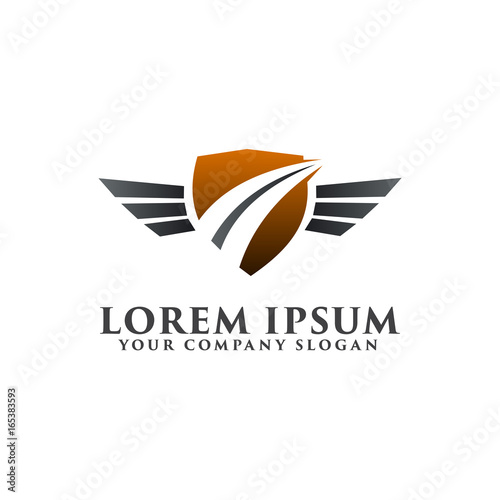 road security logo. safe driving logo design concept template Stock ...