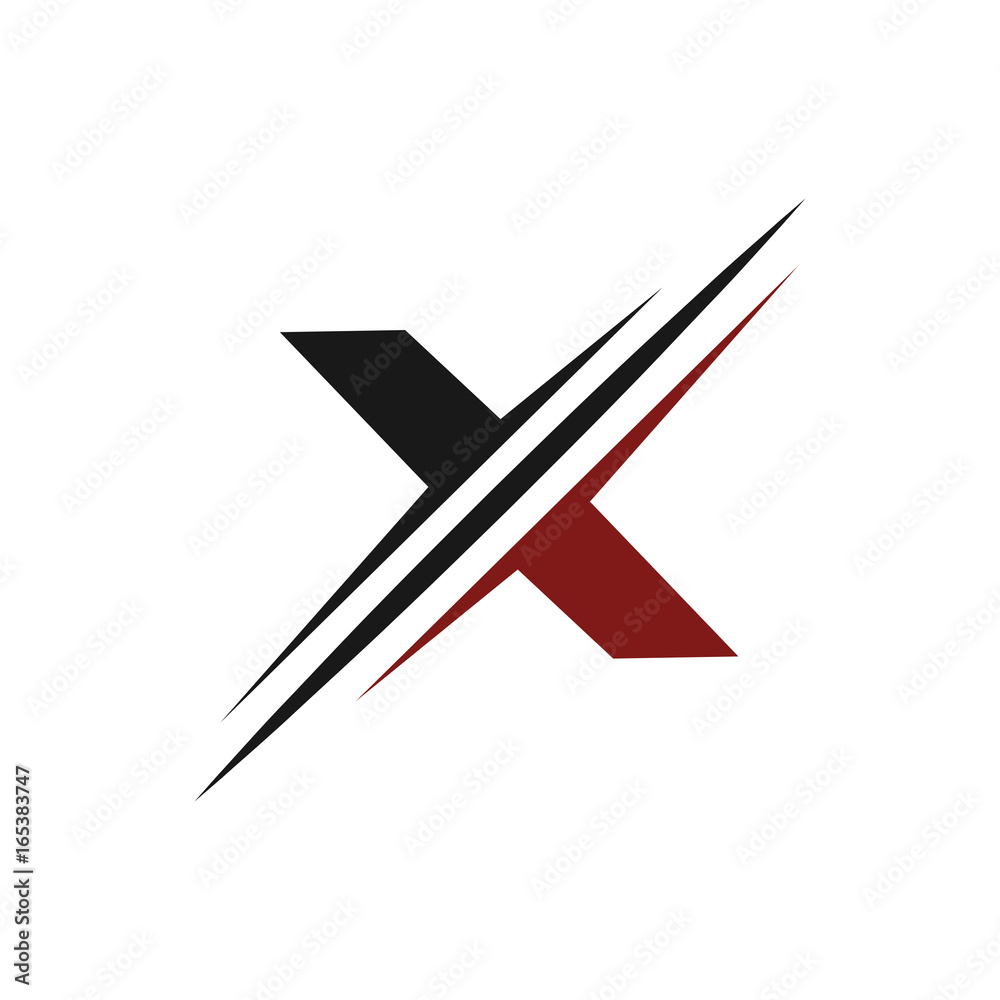 letter x logo. slice logo design concept template Stock Vector | Adobe ...