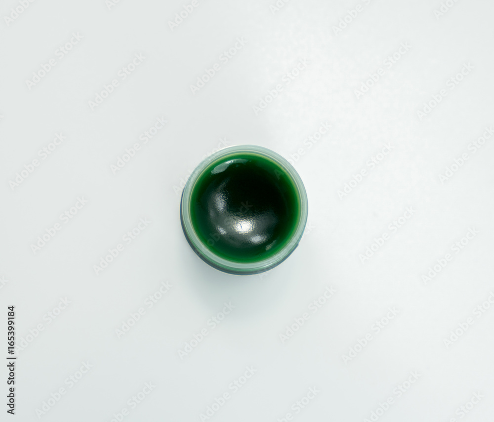 Top view of green Thai herbal gel for relief itching, insect bites ...