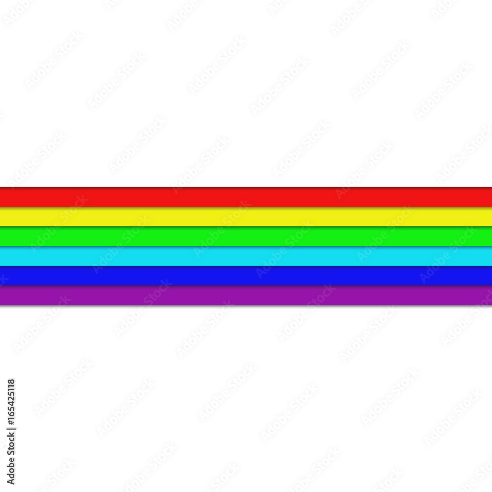 Horizontal rainbow colored stripes - vector graphic design element for ...