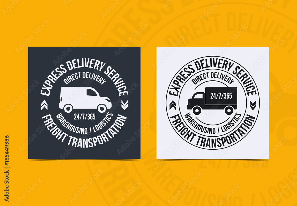 Delivery Service Logo Layouts Stock Template | Adobe Stock