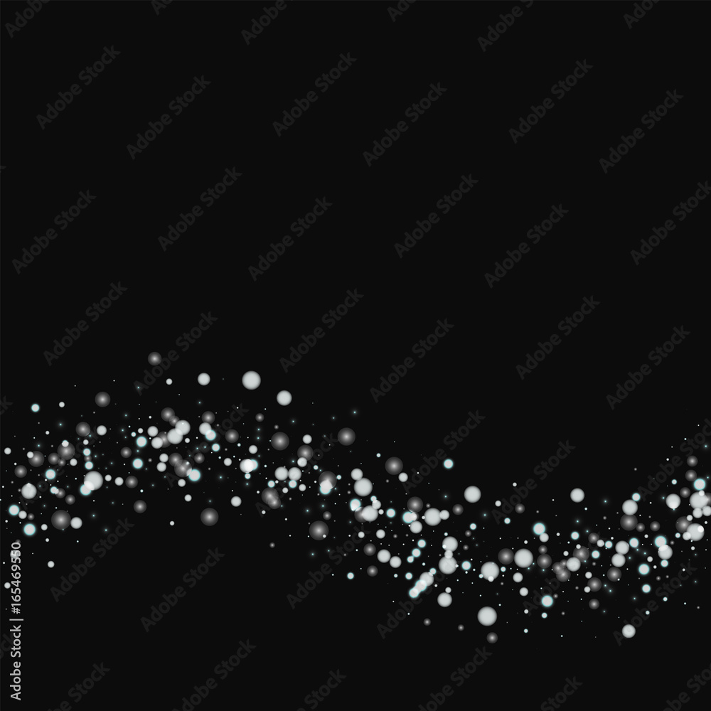 Beautiful falling snow. Bottom wave with beautiful falling snow on ...