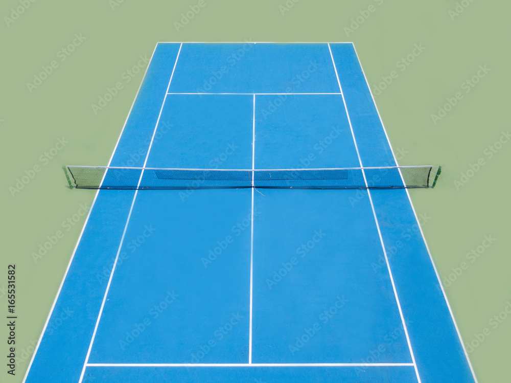 blue tennis court for play in stadium Stock Photo | Adobe Stock