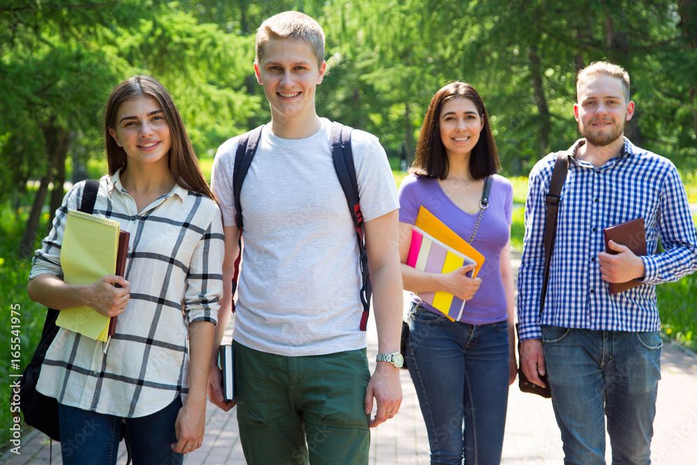 Group of student outdoor Stock Photo | Adobe Stock