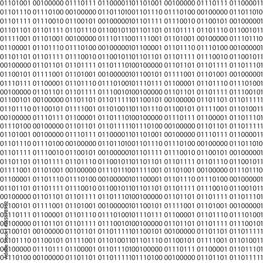 Binary code vector seamless pattern. Zero one computer code background ...