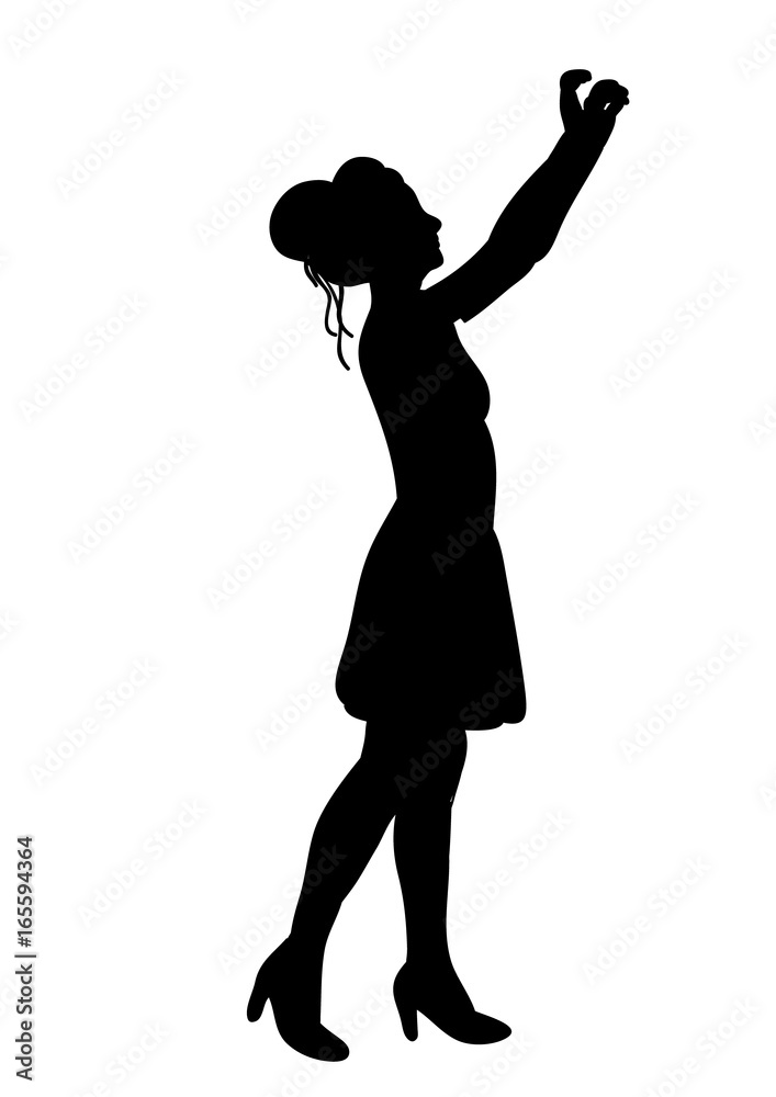 Girl Reaching Silhouette