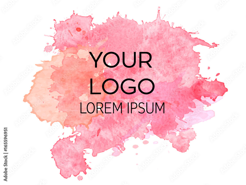 Watercolor splash background texture for logo or banner for any company ...