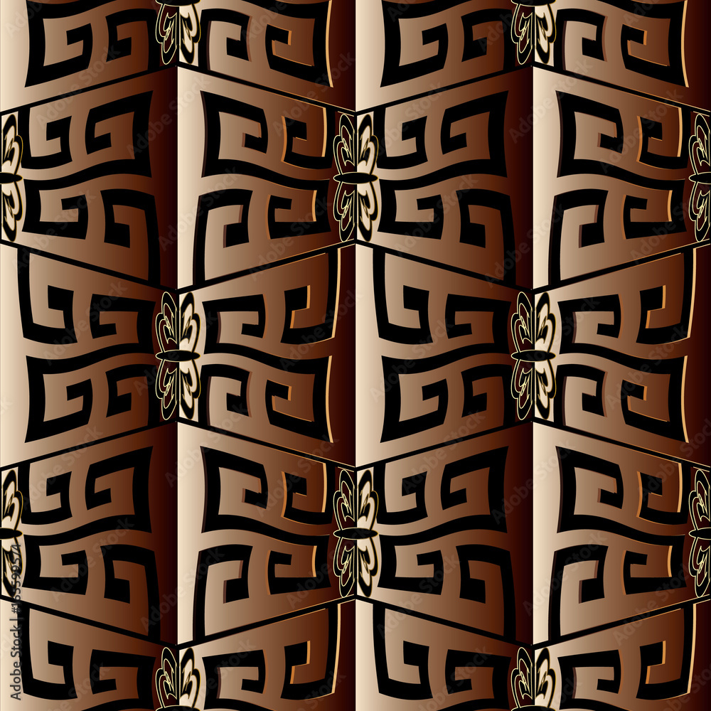 Vetor de Geometric greek key seamless pattern. Modern abstract ...