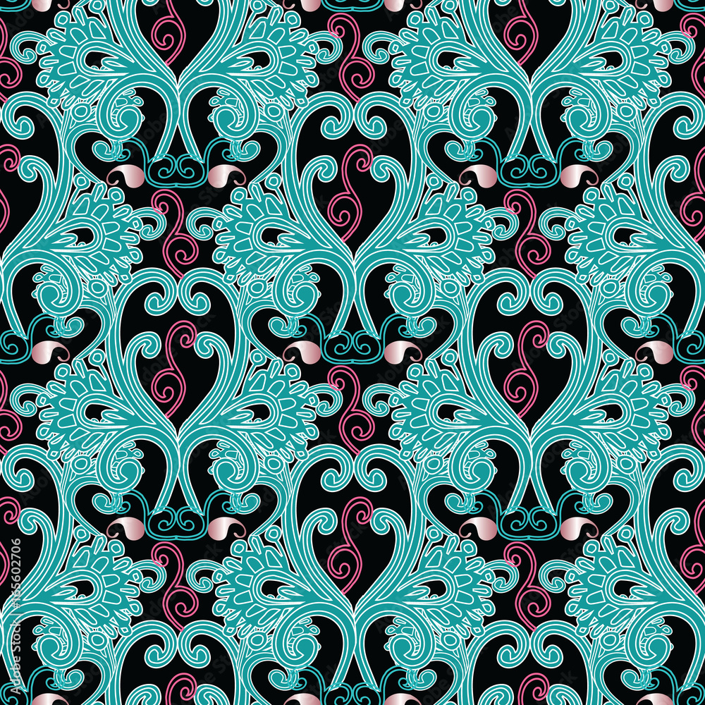 Teal Paisley Backgrounds