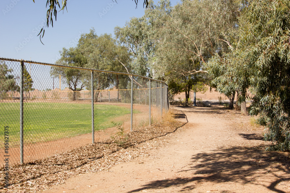 Baseball Field at the Park in the Desert Overlooking a Baseball field ...