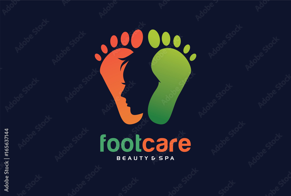Foot and Face Care Logo Template Design Vector, Emblem, Design Concept ...