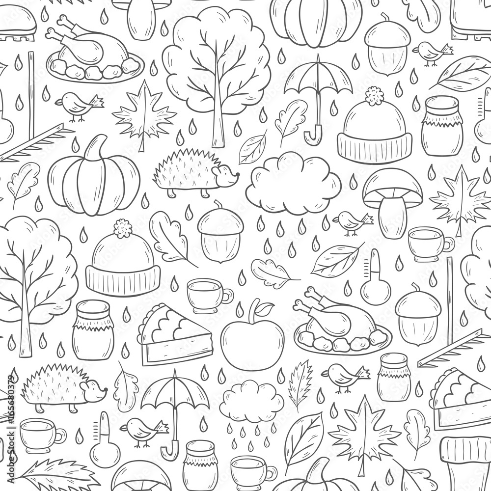Vector cartoon hand drawn background Stock Vector | Adobe Stock