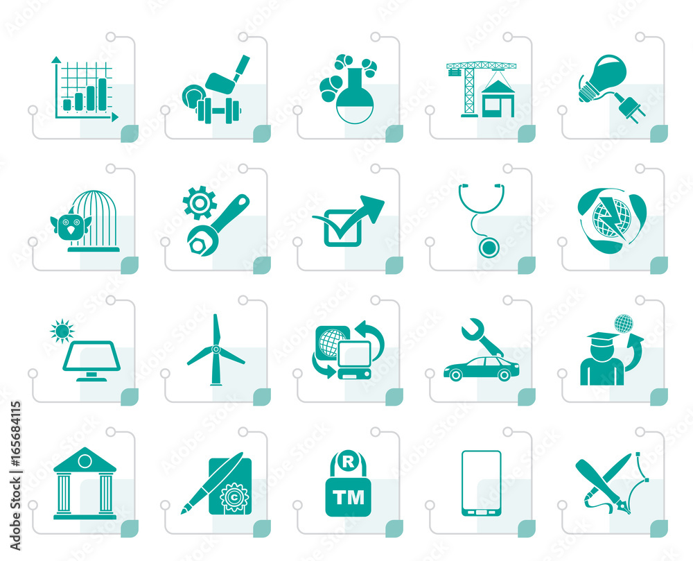 Stylized Internet and Website Portal icons - vector icon set Stock ...