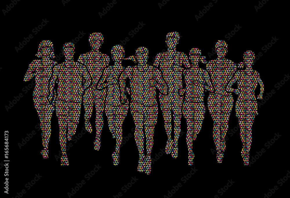 Marathon runners, Group of people running, Men and women running ...