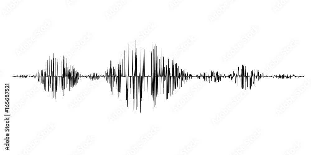 Black sound waves Stock Vector | Adobe Stock