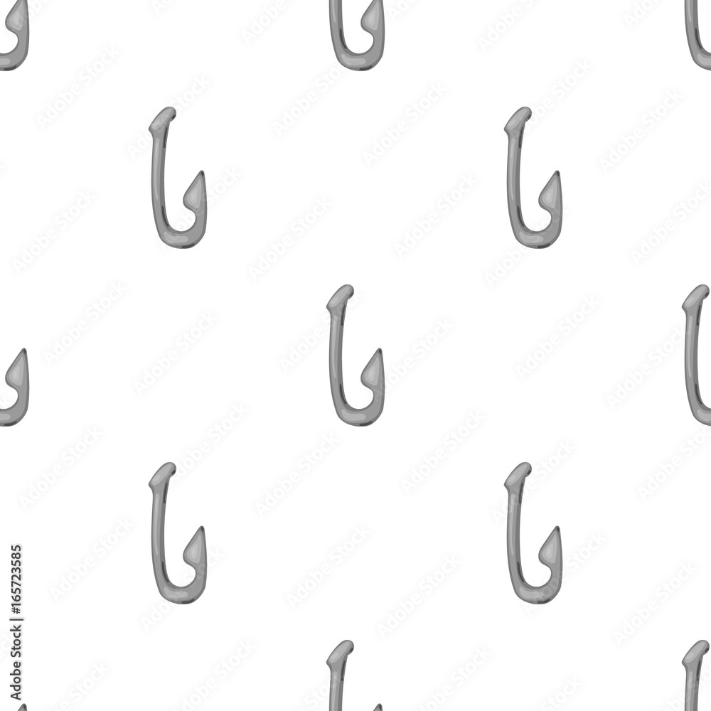 Bone fish hook icon in cartoon style isolated on white background ...