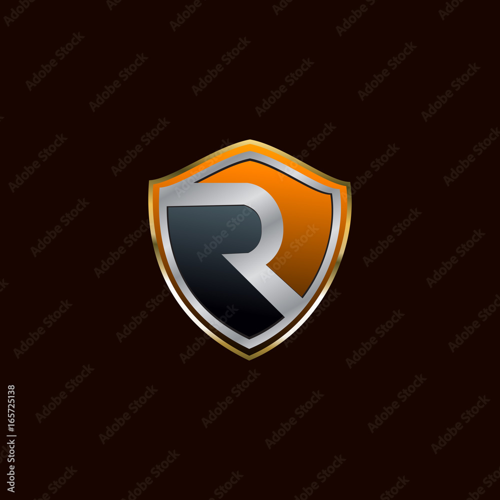 letter R Security logo design concept template Stock Vector | Adobe Stock