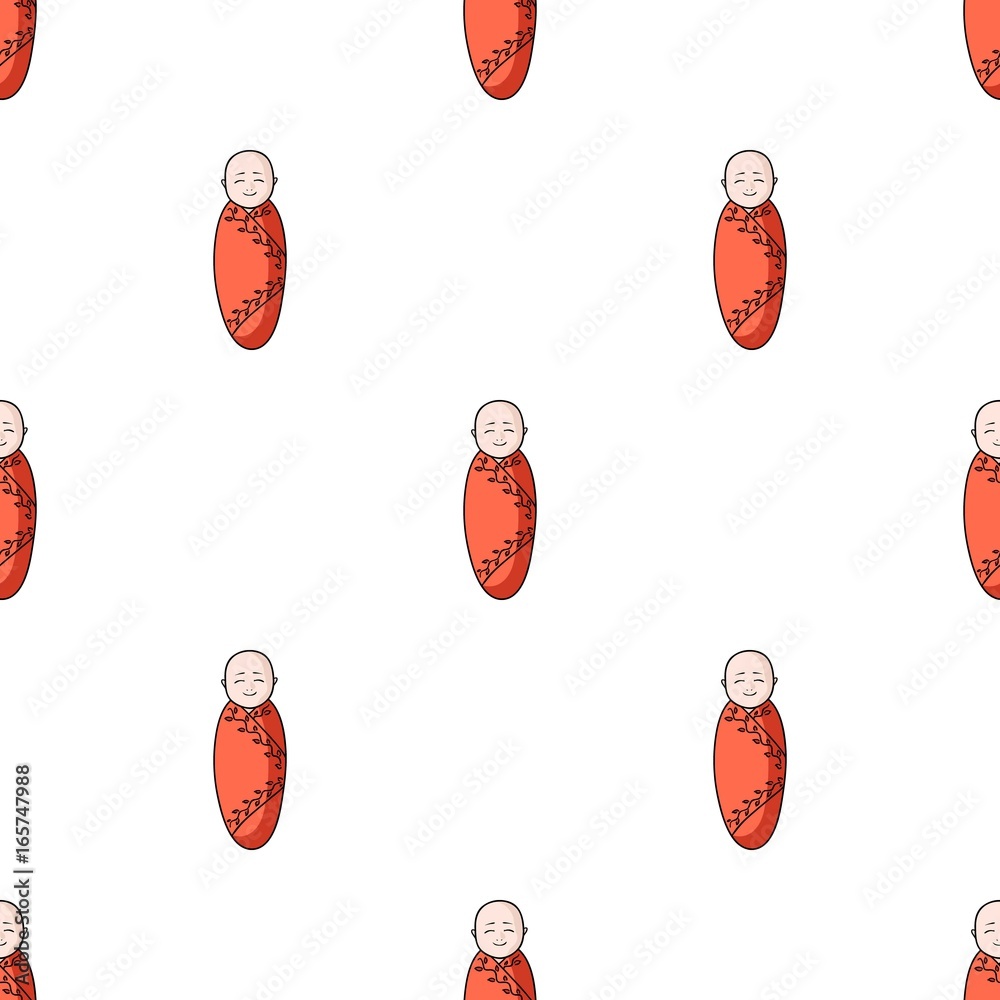 Infant icon in cartoon style isolated on white background. Baby born ...