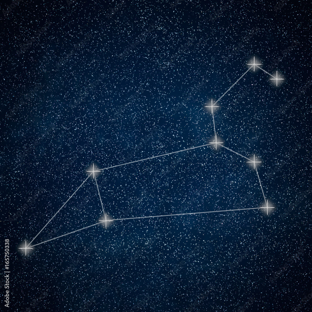 Leo Constellation. Zodiac Sign Leo constellation lines Galaxy ...