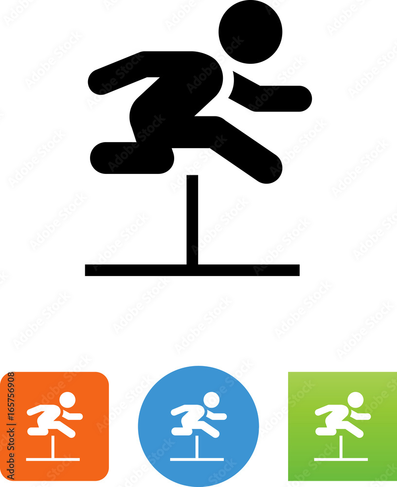 Hurdle Icon - Illustration Stock Vector | Adobe Stock
