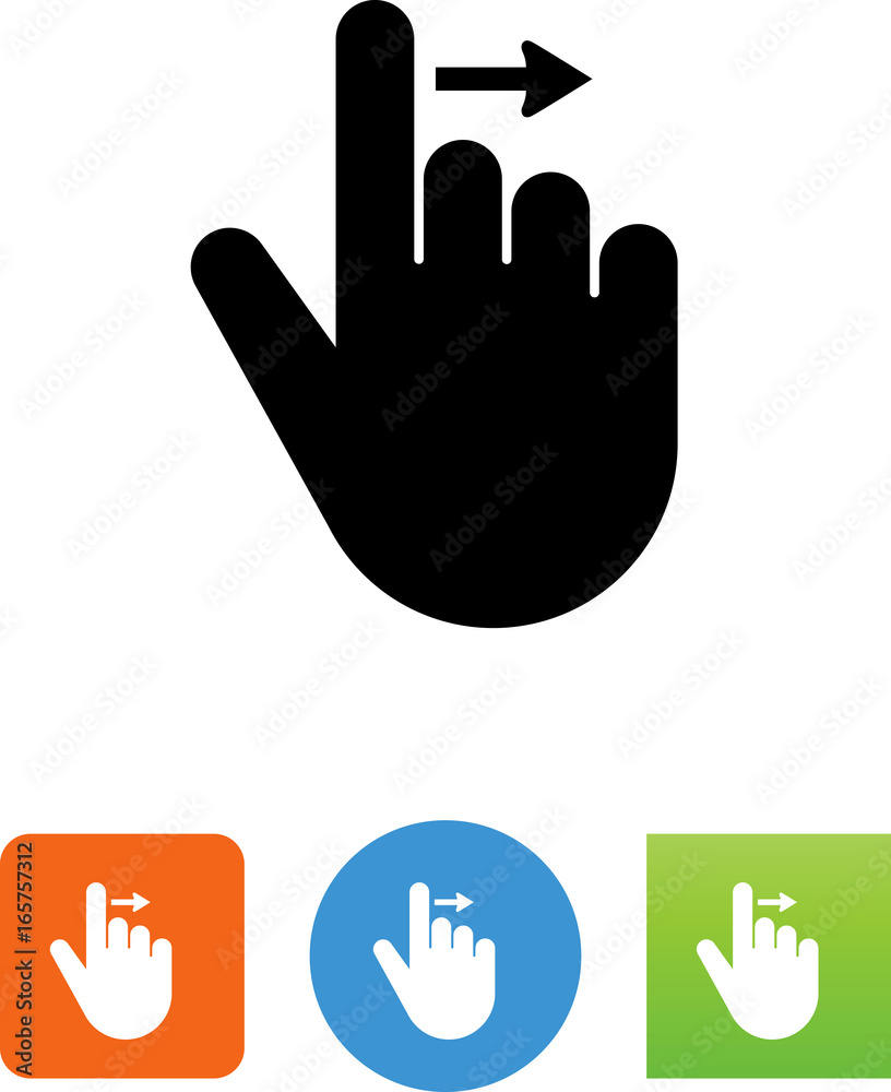 Hand With Finger Scrolling Icon - Illustration Stock Vector | Adobe Stock
