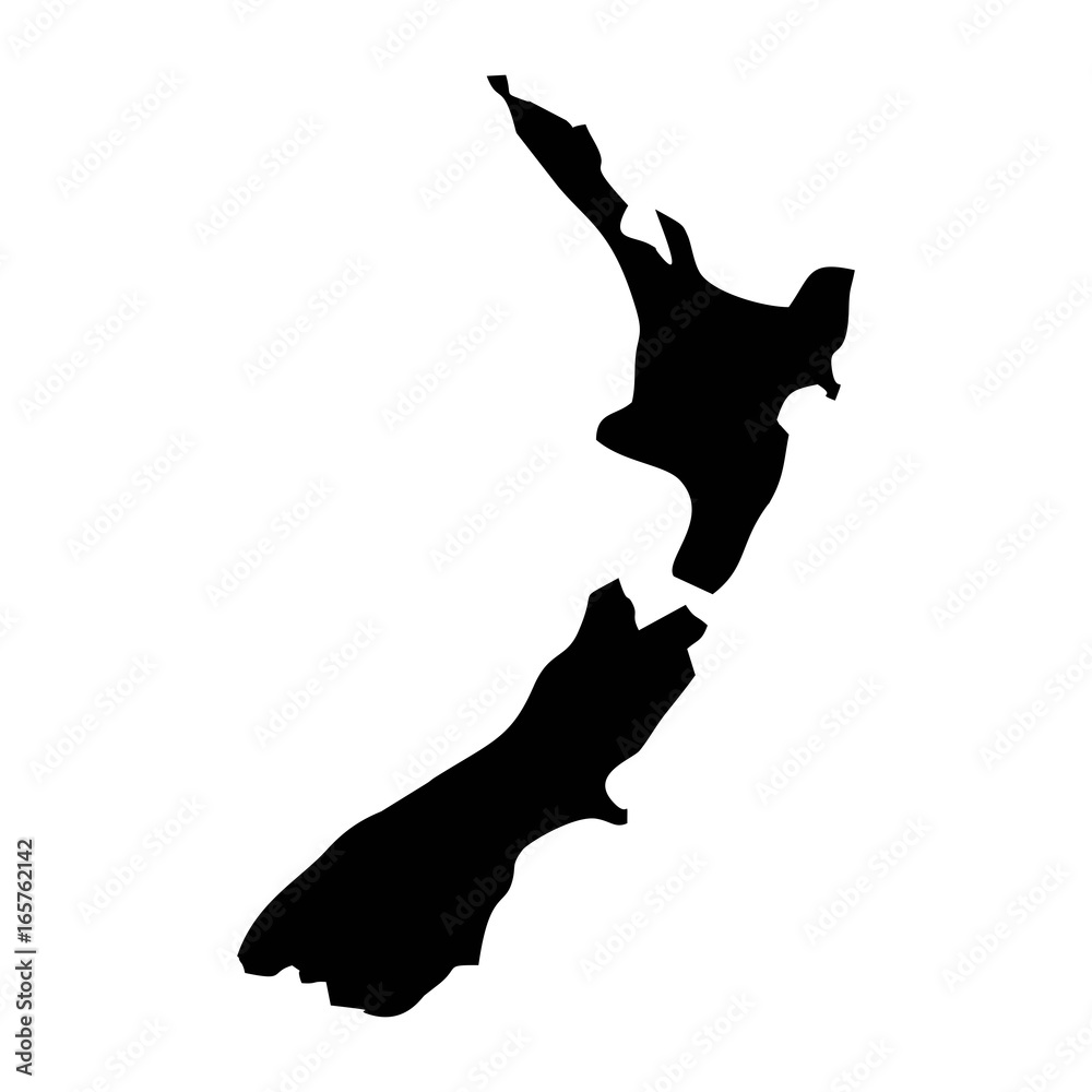 new zealand map. Stock Vector | Adobe Stock