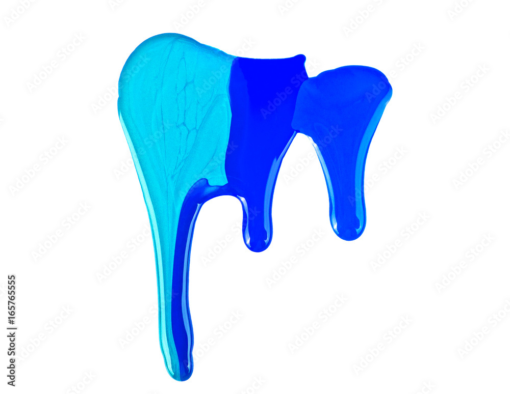Nail Polish Spilling Blue