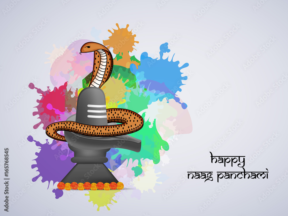 illustration of hindu festival naag panchami background Stock Vector ...