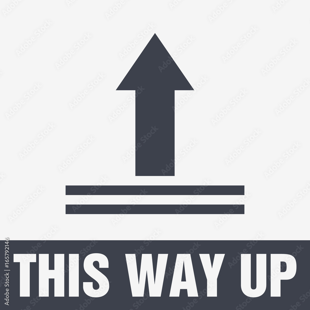 This Side Up Icon. This Way Up Sign. Packaging Symbol for Delivery of ...