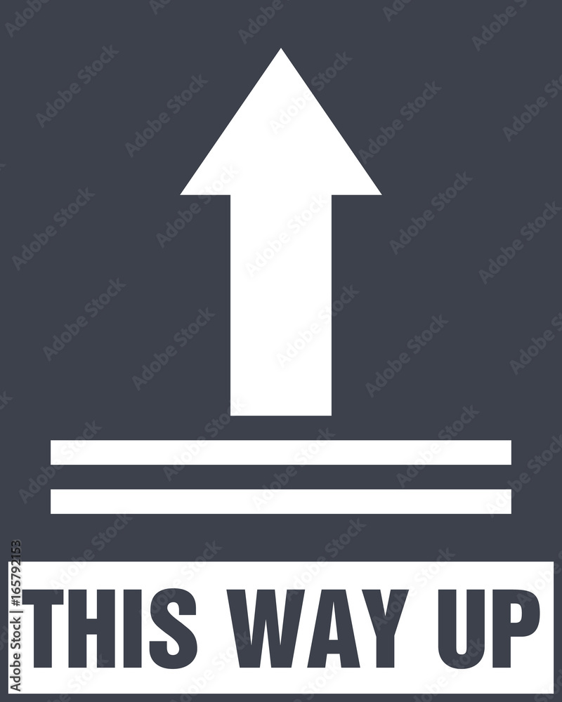 This Side Up Icon. This Way Up Sign. Packaging Symbol for Delivery of ...