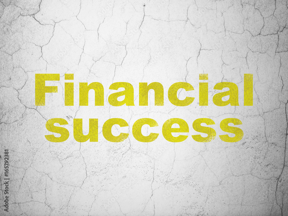 Currency concept: Financial Success on wall background Stock ...
