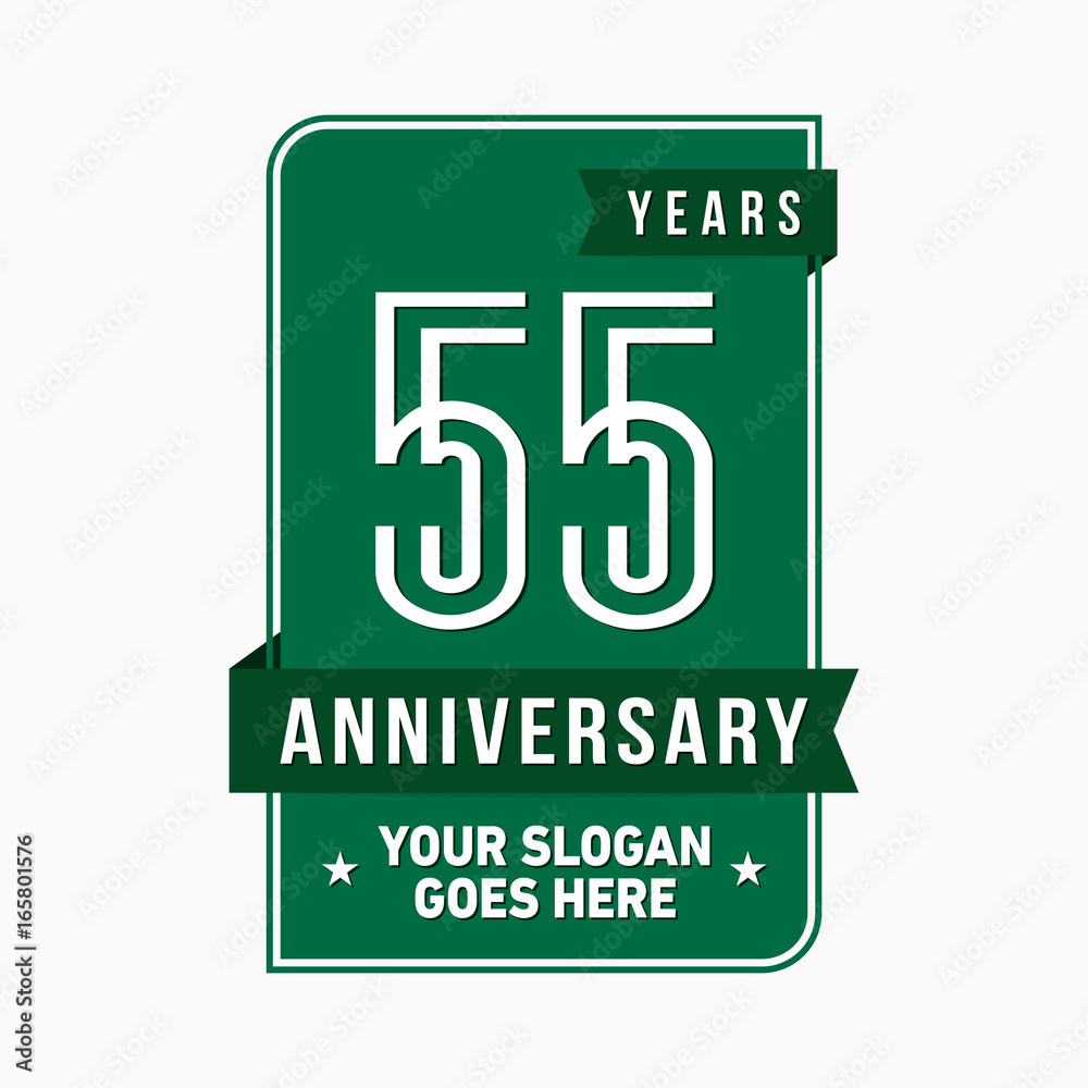 55th anniversary logo. Vector and illustration. Stock Vector | Adobe Stock
