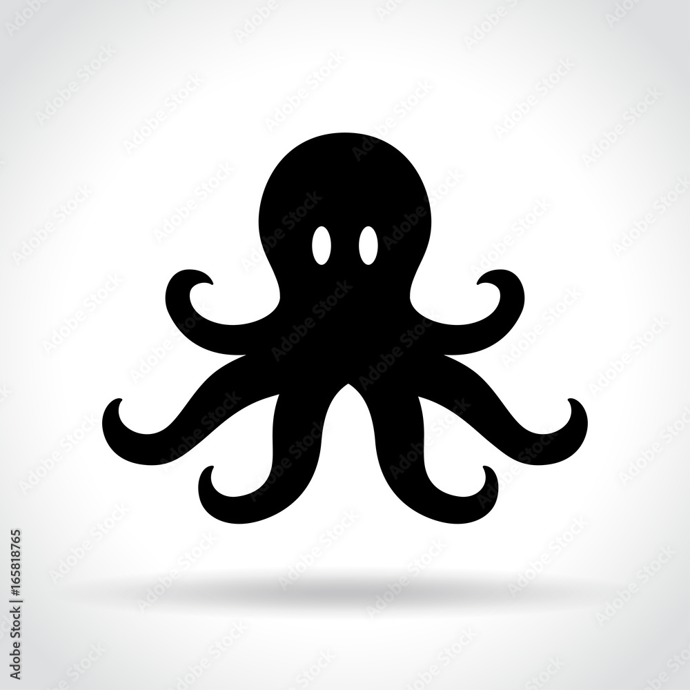 octopus icon on white background Stock Vector | Adobe Stock