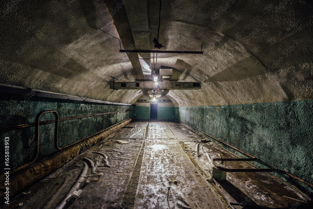 Underground hospital in a large abandoned Soviet bunker Stock Photo ...