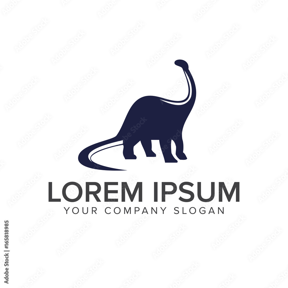 dinosaur logo design concept template Stock Vector | Adobe Stock