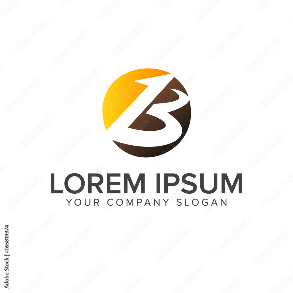 letter b circle logo design concept template Stock Vector | Adobe Stock