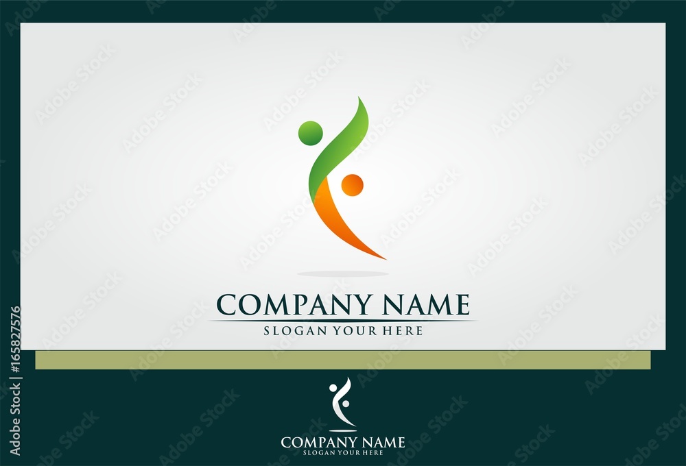abstract human nutrition logo Stock Vector | Adobe Stock