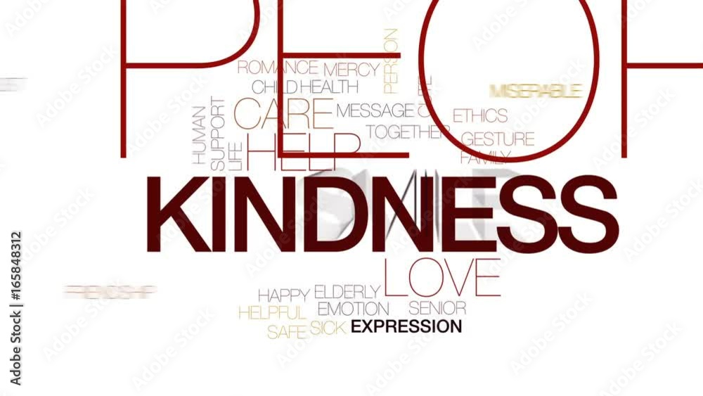 Kindness animated word cloud, text design animation. Kinetic typography ...