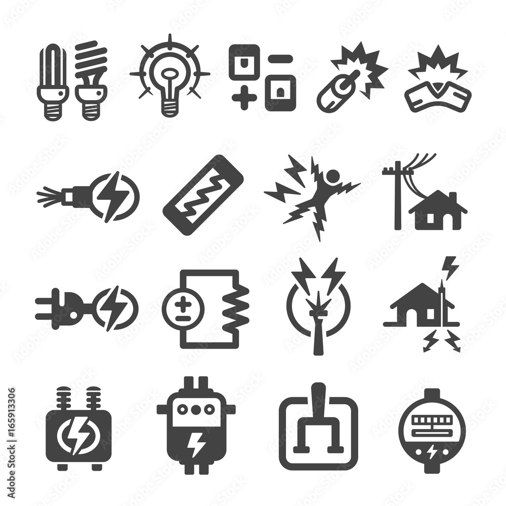 electric,electronic icon Stock-Vektorgrafik | Adobe Stock
