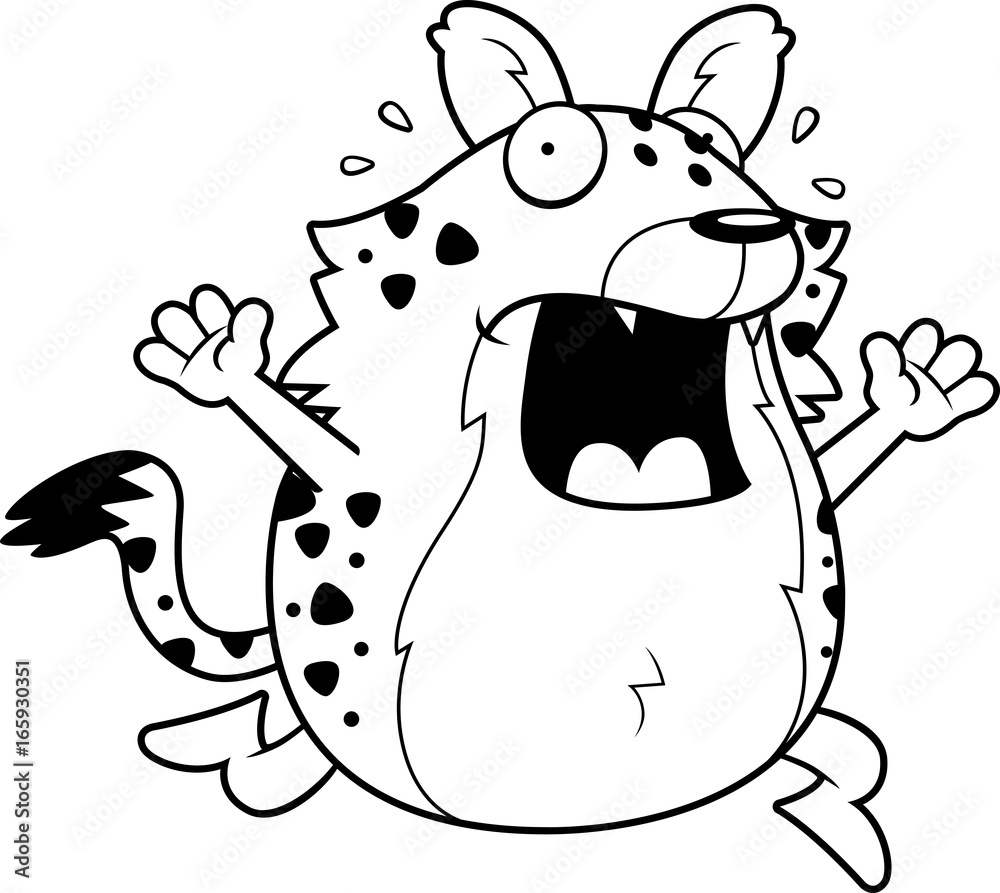 Cartoon Hyena Panic Stock Vector | Adobe Stock