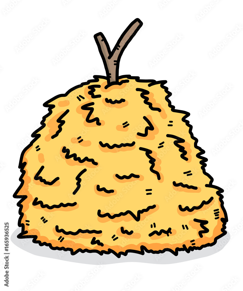 stack of hay / cartoon vector and illustration, hand drawn style ...