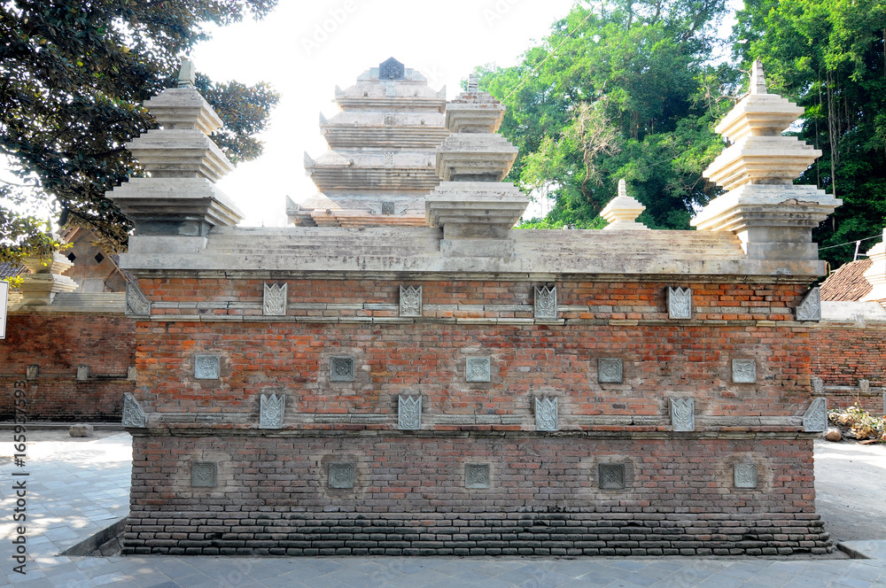 Stone work design and detail at Old Masjid Besar Mataram Kotagede ...