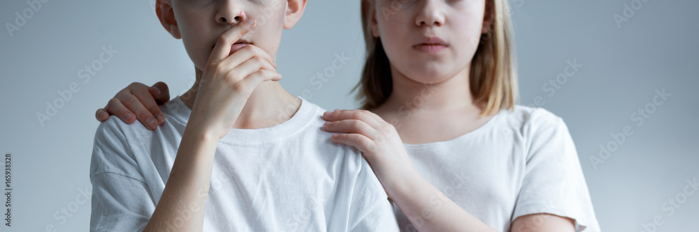 Two scared children Stock Photo | Adobe Stock