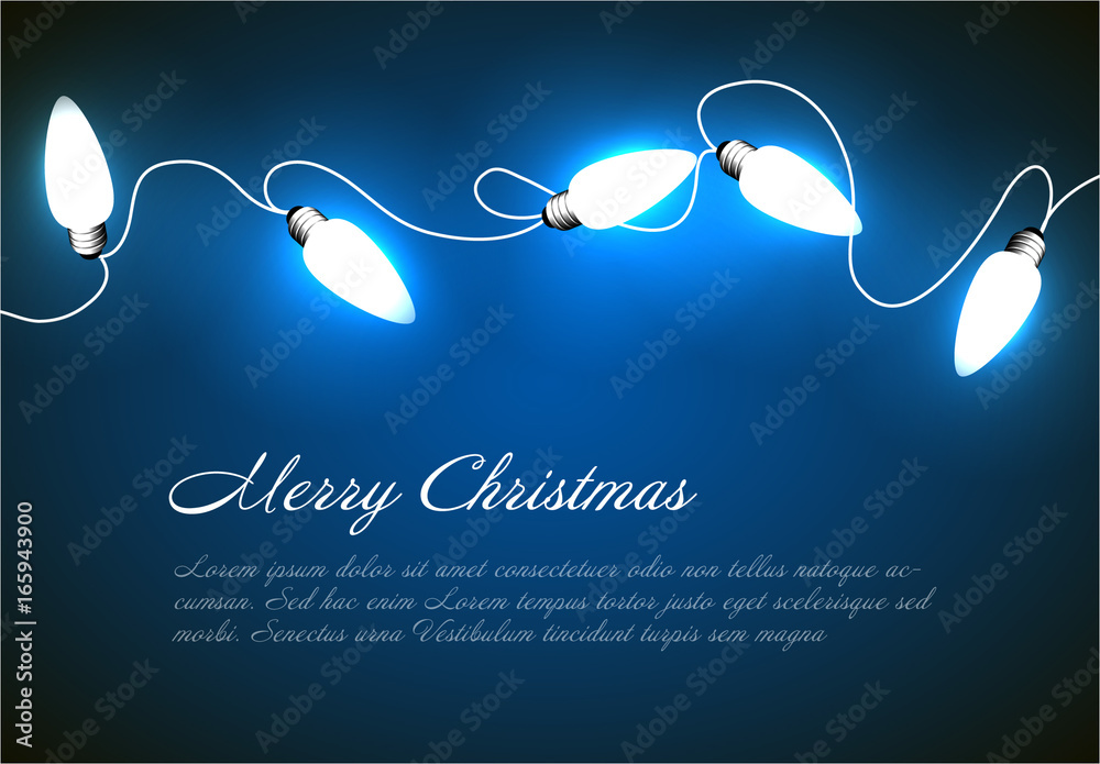 Large Christmas Lights Banner Stock Template | Adobe Stock