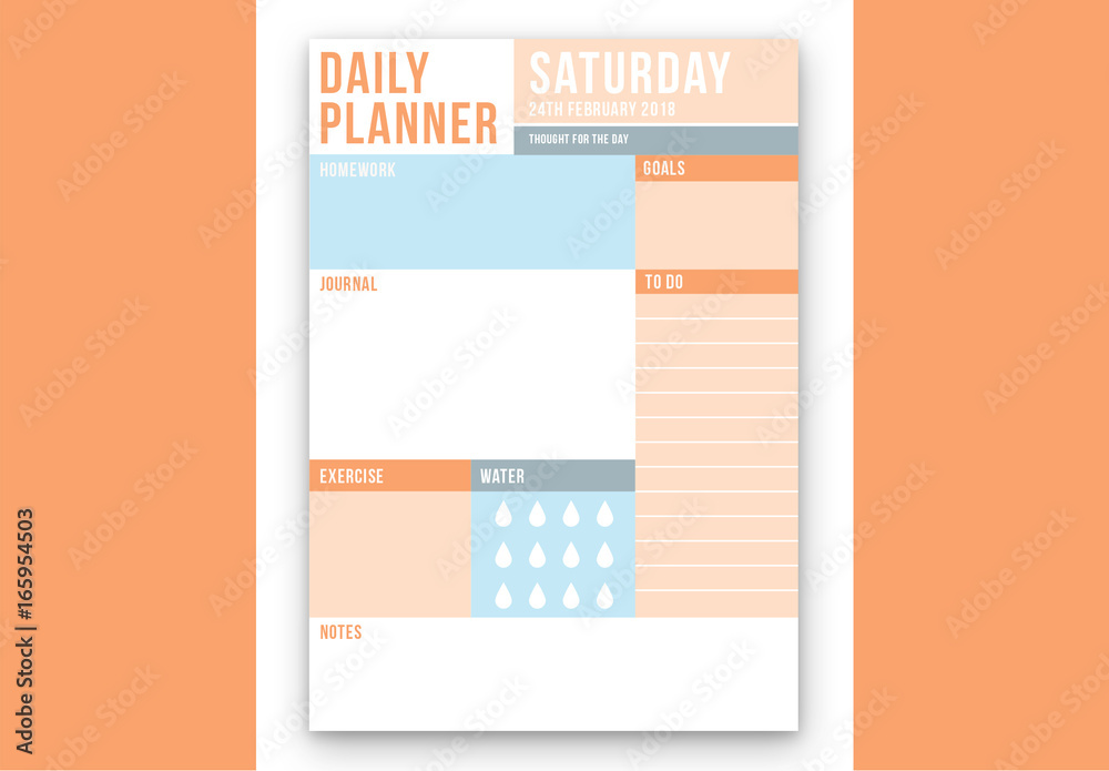 Daily To Do List Layout 7 plantilla de Stock | Adobe Stock