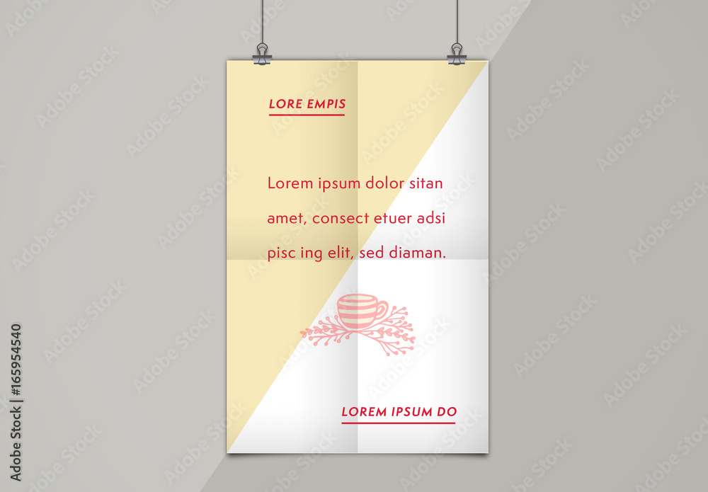 Illustrated Quotation Poster Layout 2 Stock Template | Adobe Stock