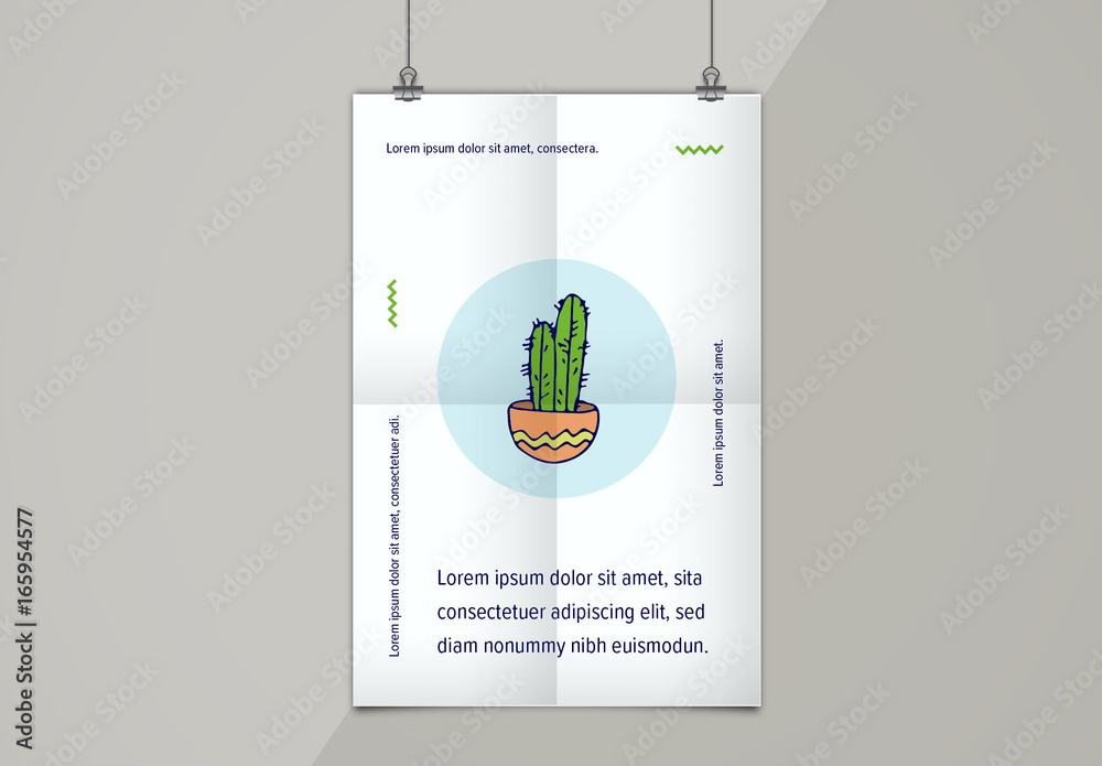 Illustrated Quotation Poster Layout 3 Stock Template | Adobe Stock