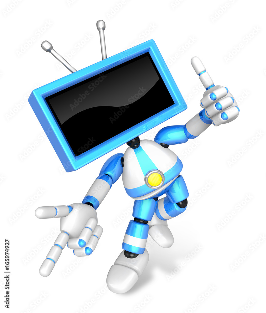 TV character are kindly guidance. Create 3D Television Robot Series ...
