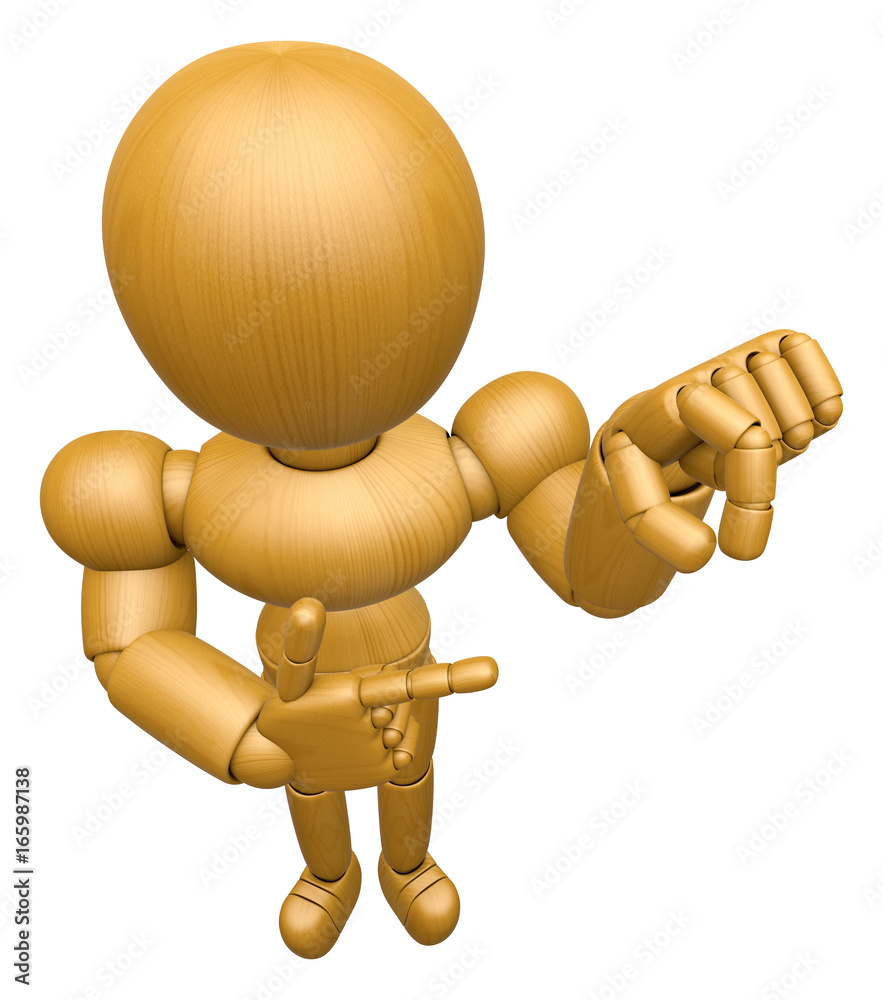 3D Wood Doll Mascot the pick up a gesture. 3D Wooden Ball Jointed Doll ...