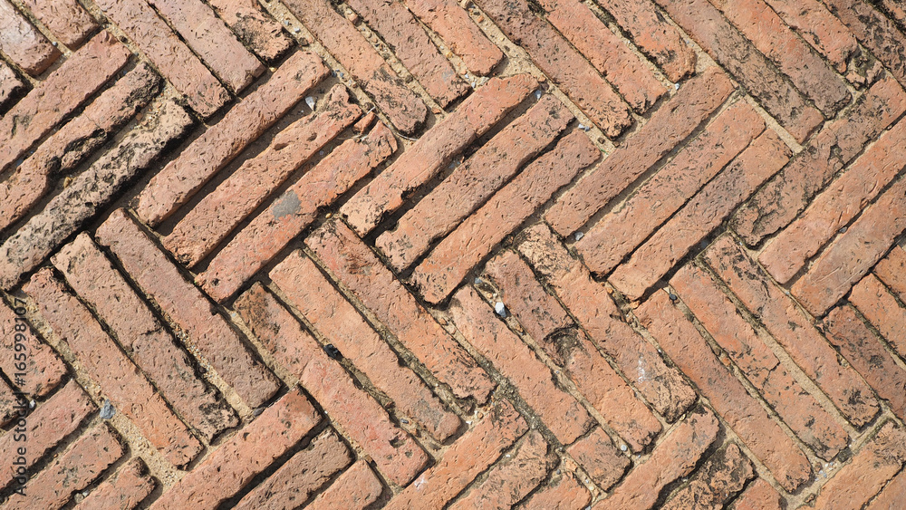 Old brick floor texture background Stock Photo | Adobe Stock
